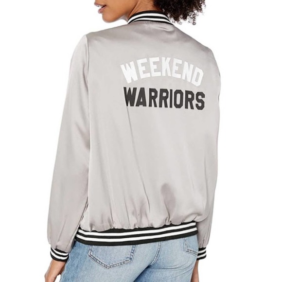 Sub_Urban Riot | Jackets & Coats | Suburban Riot Silver Varsity Bomber ...